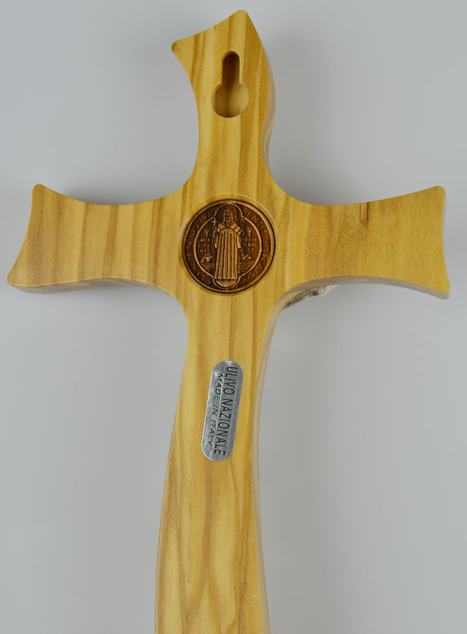 Kruisbeeld Kruis Heilige Benedictus van Olijf Hout | De Winkel van Lourdes
