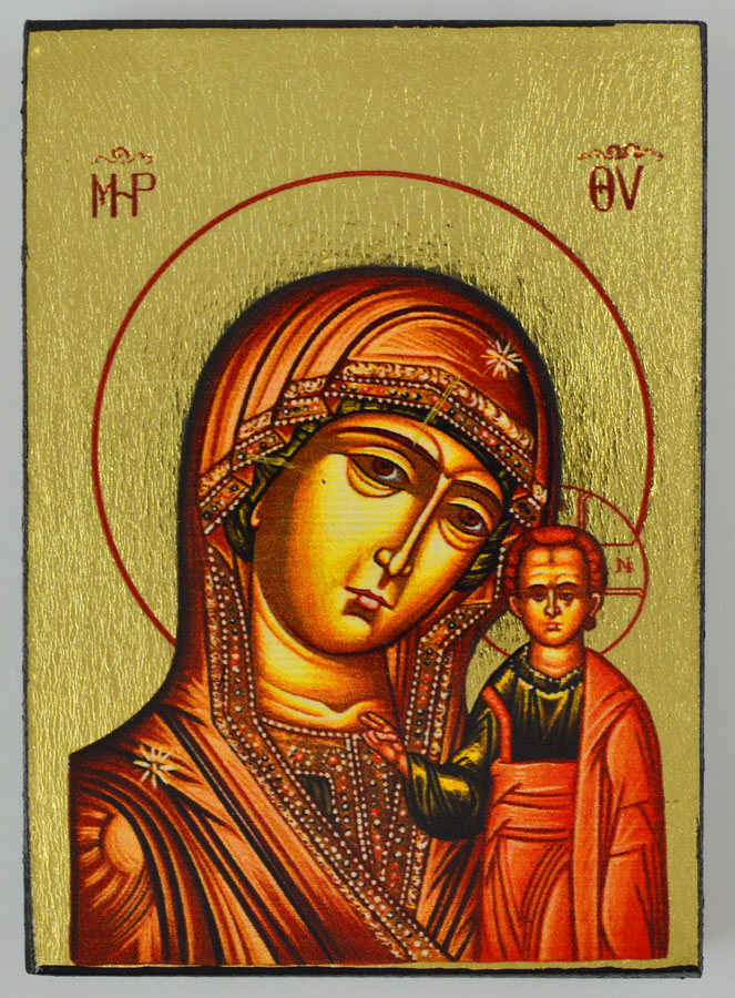 Religieuze Icoon Maria Moeder Gods van Kazan - 9 cm | De Winkel van Lourdes